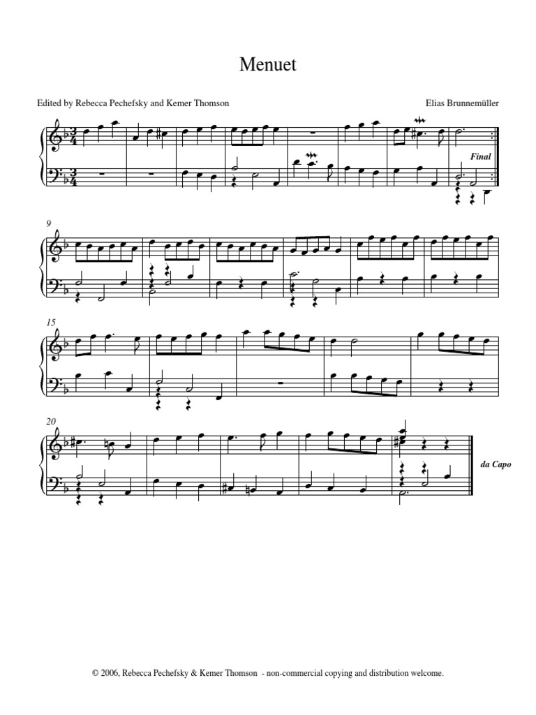 Menuet PDF | PDF