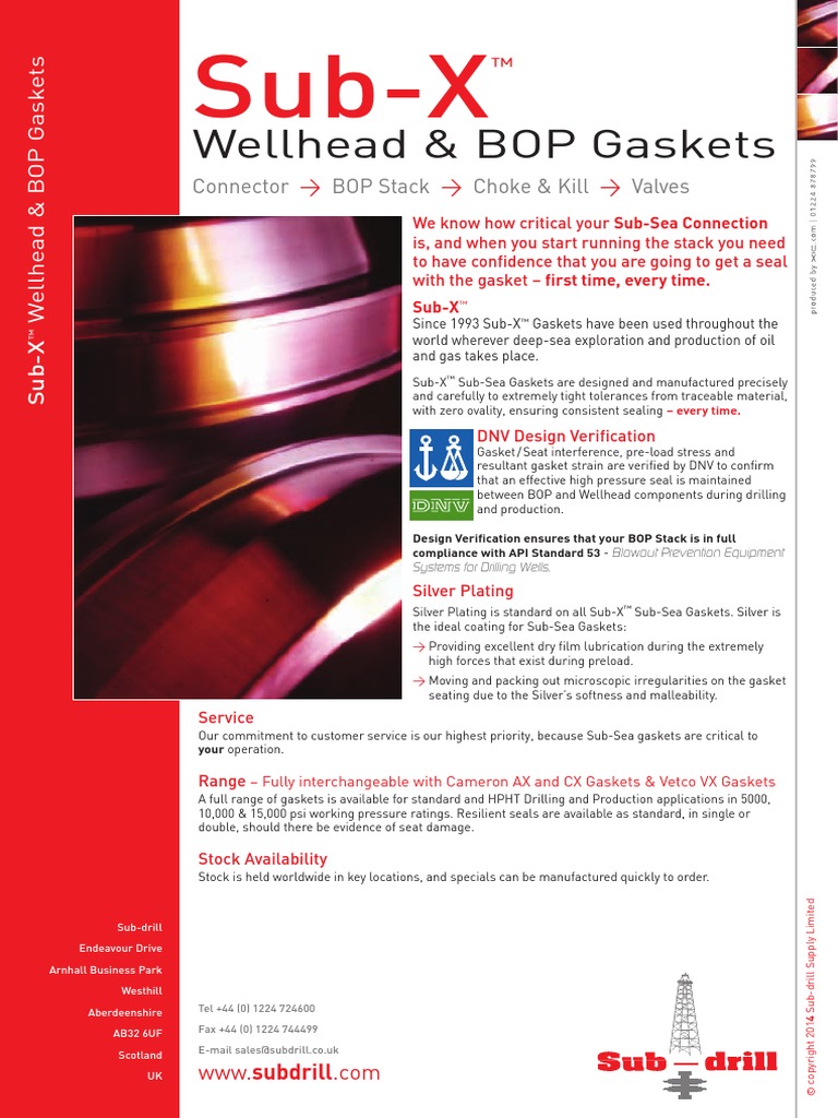 Sub-X: Wellhead & BOP Gaskets | PDF | Building Engineering | Mechanical ...