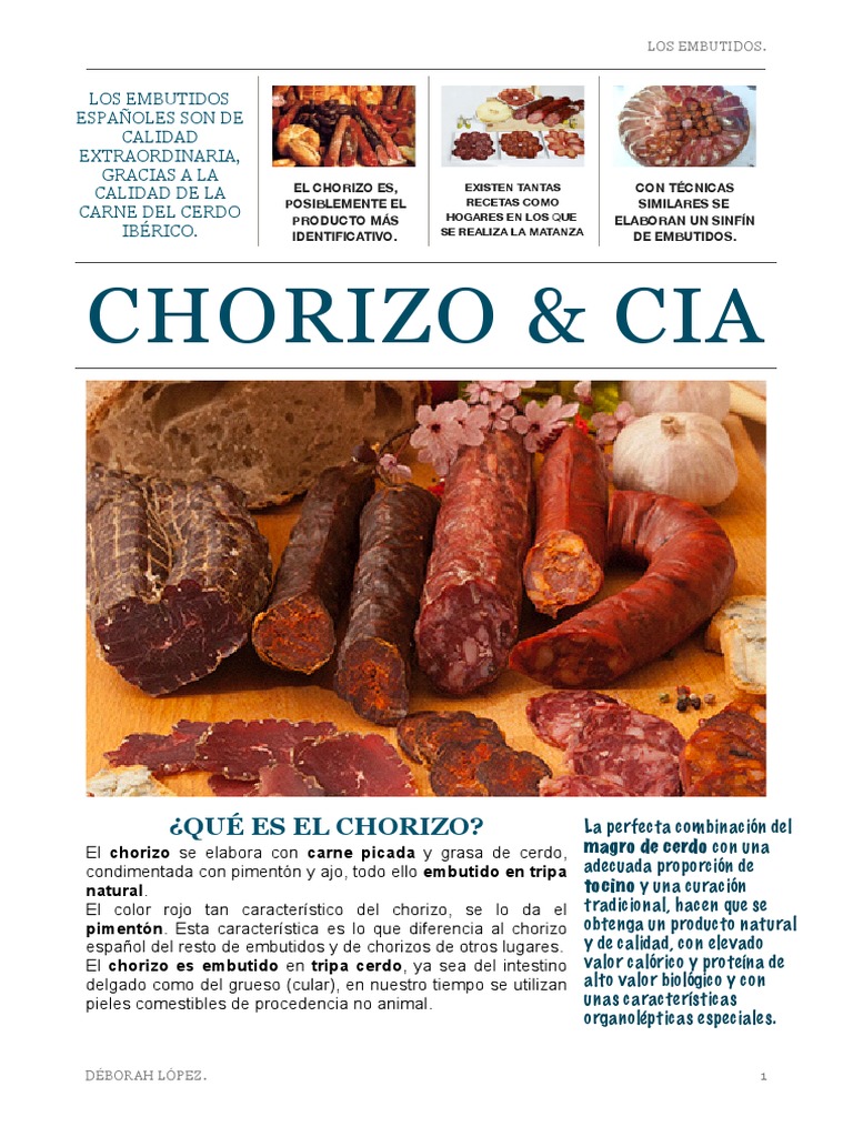 Chorizo & CIA | PDF | Alimentos | Carne