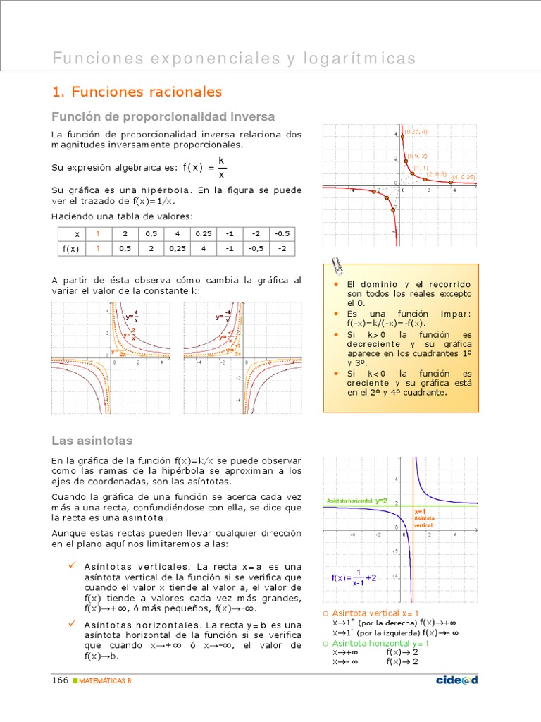 Exp y Log Ejercicios | PDF | Asíntota | Logaritmo