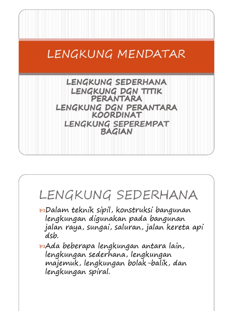 7 Lengkung-Mendatar | PDF
