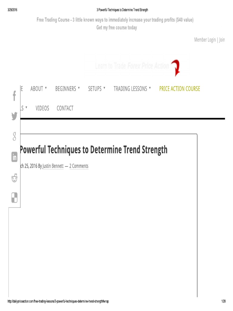 3 Powerful Techniques To Determine Trend Strength PDF | PDF