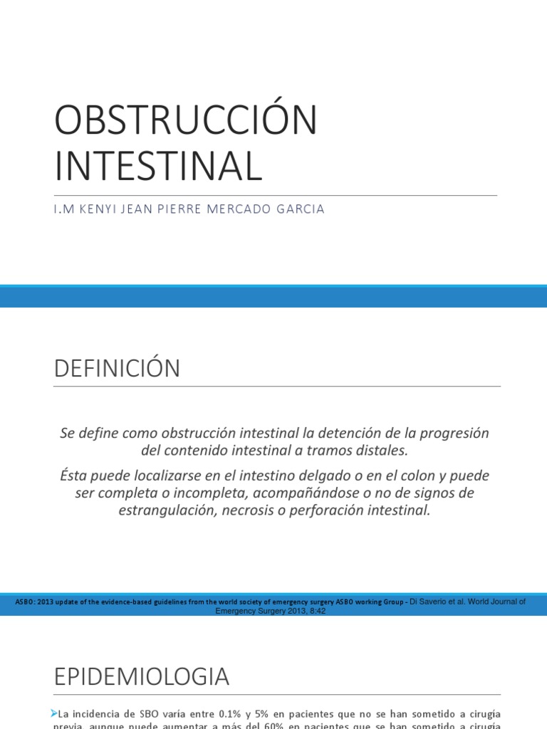 Obstrucción Intestinal: Causas y Tratamiento | PDF | Especialidades ...