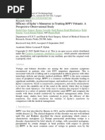 Gufoni Maneuver for Lateral Canal BPPV | PDF | Nervous System ...