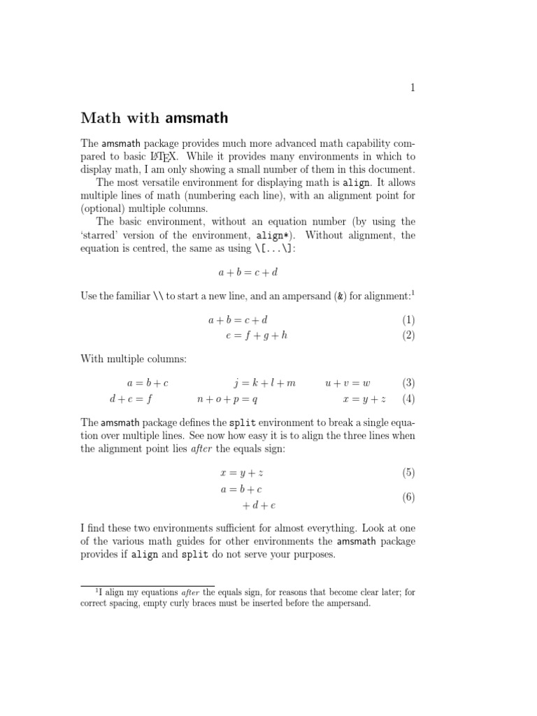 Align and Math | PDF | Teaching Mathematics | Science
