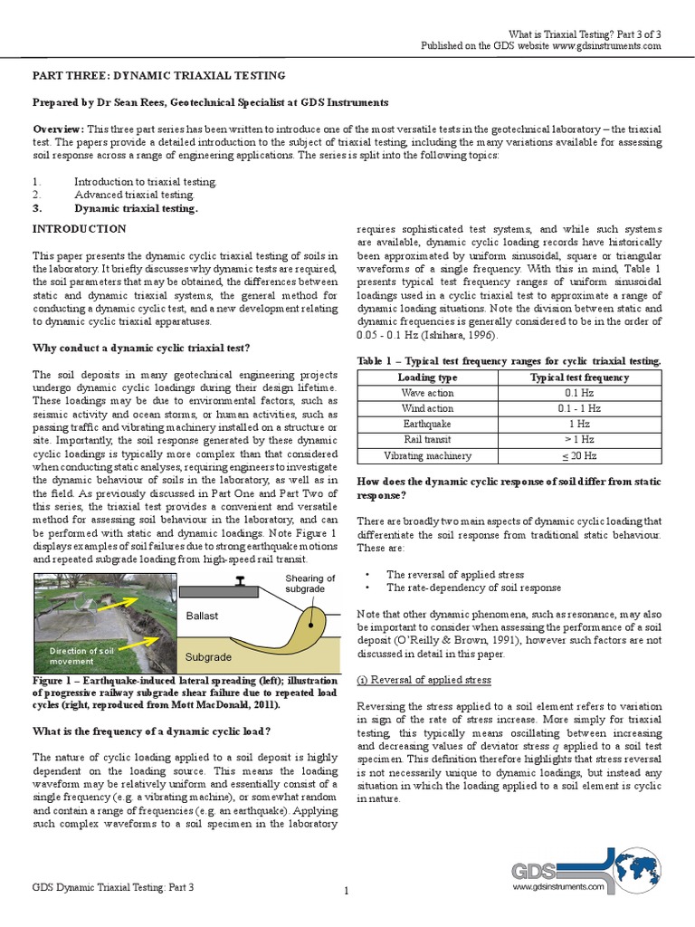 Introduction To Triaxial Testing - Part 3 | PDF | Deformation ...