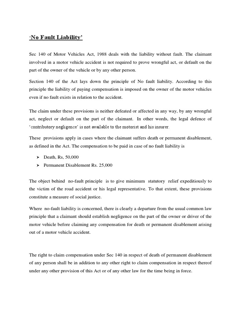No Fault Liability | PDF | Liability Insurance | Indemnity
