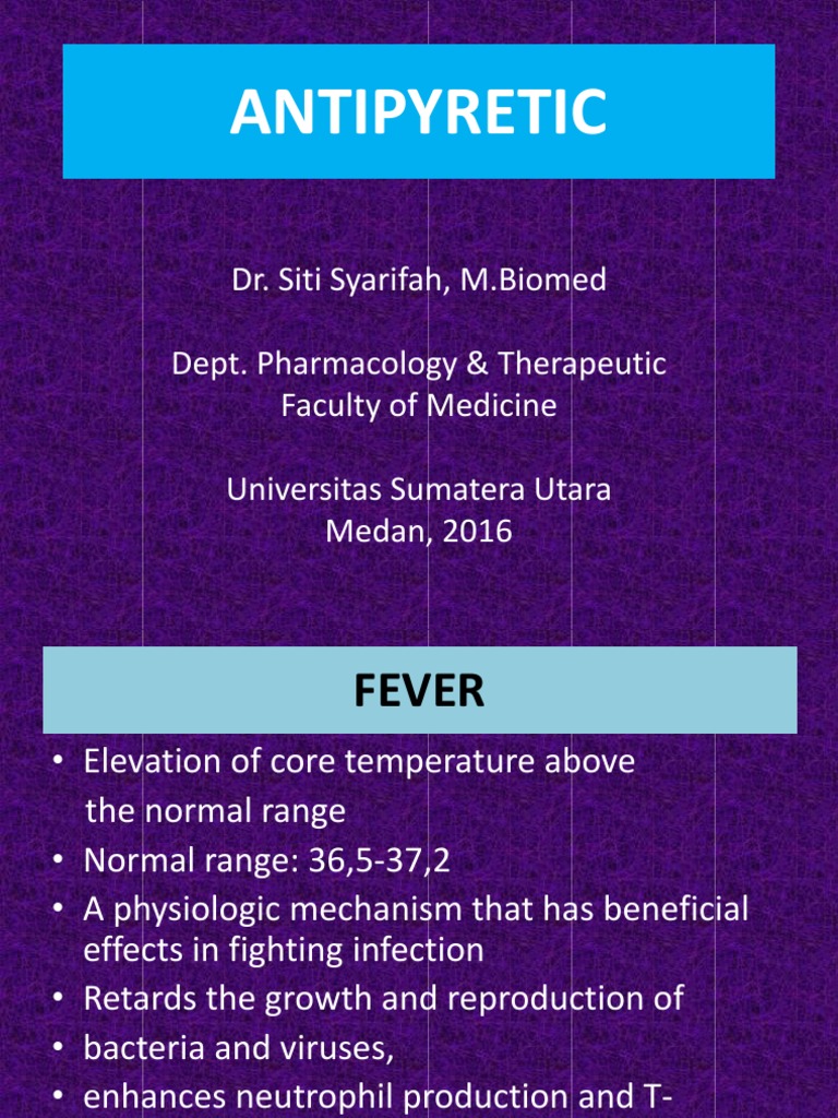 Pharmacology of Antipyretic Drugs | PDF | Nonsteroidal Anti ...