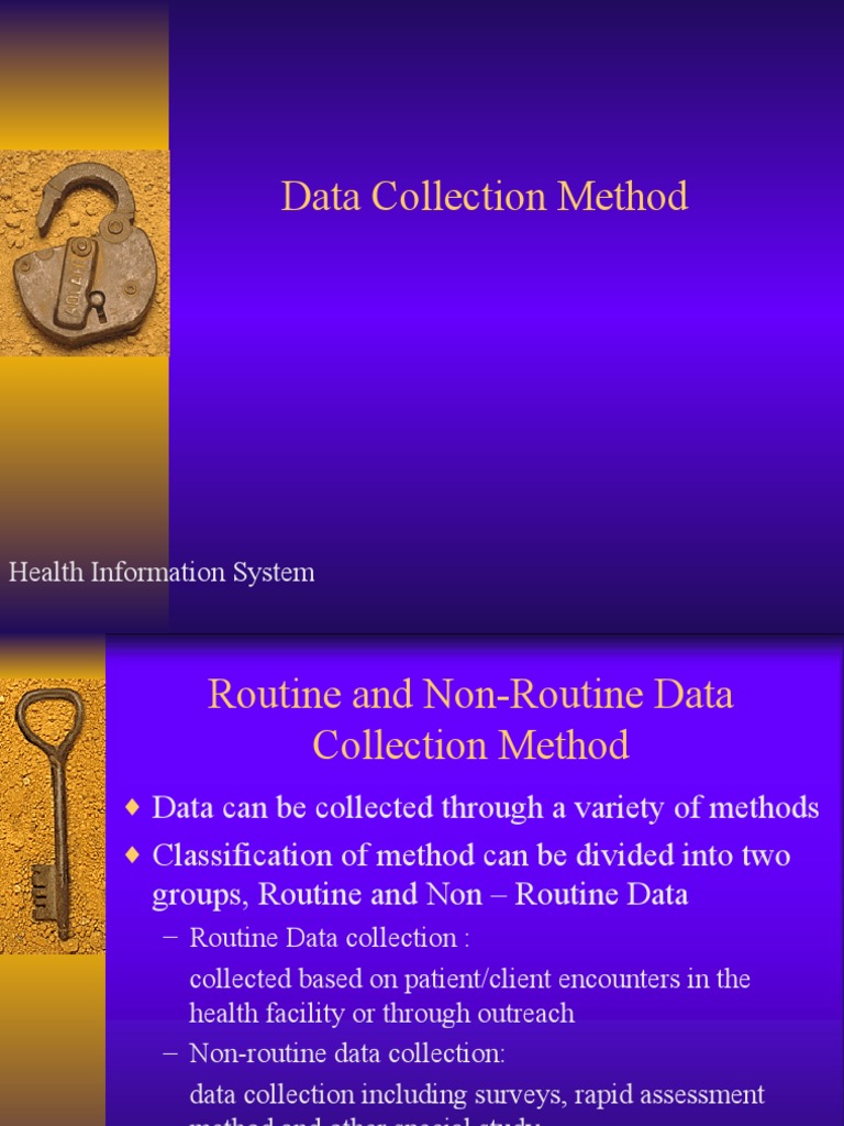4 - Routine and Non-Routine Data Collection Method | PDF | Survey ...