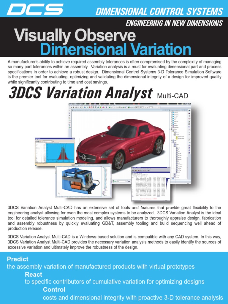 3dcs Variation Analyst Mc Pdf Pdf Simulation Engineering Tolerance