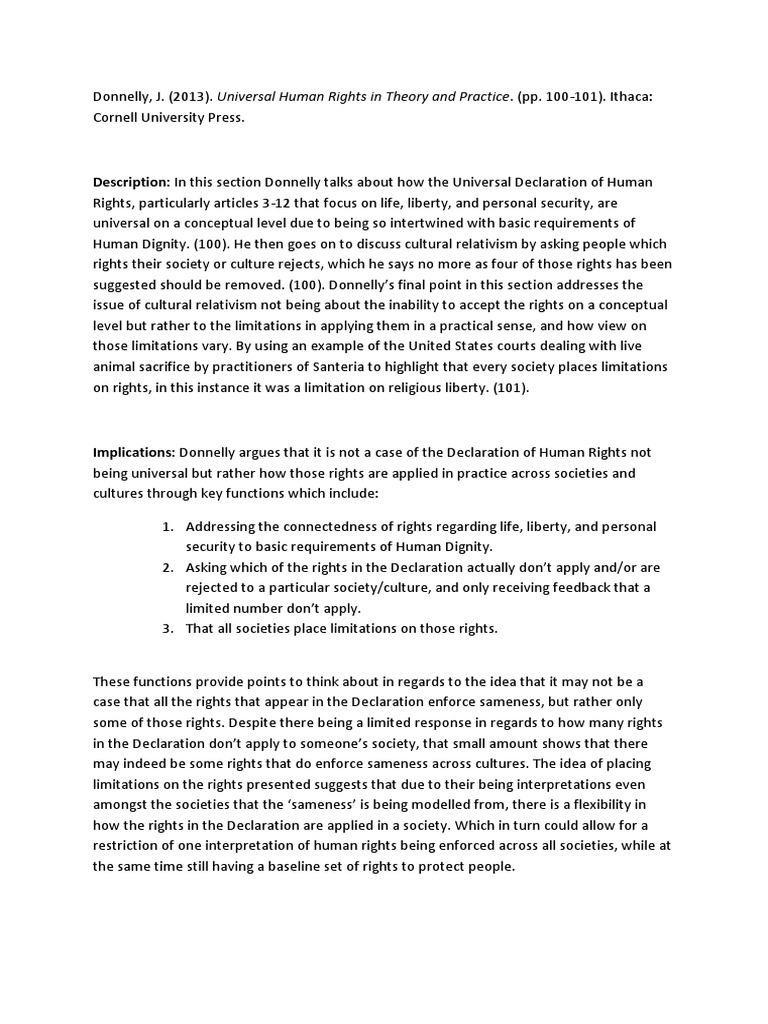 Annotated Bibliography | PDF | Human Rights | Relativism