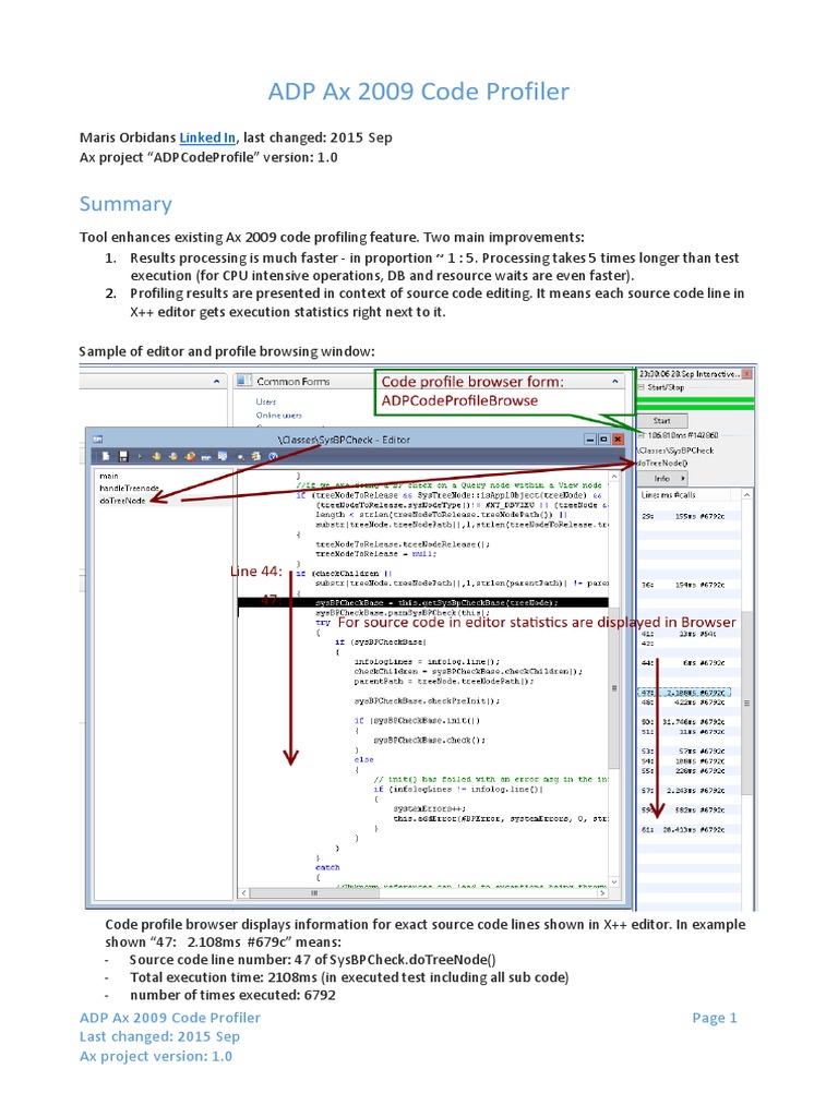 ADP Ax 2009 Code Profiler | Source Code | Computing