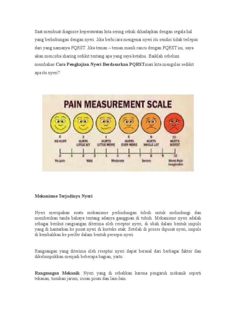 Panduan Pengkajian Nyeri PQRST | PDF | Sains & Matematika