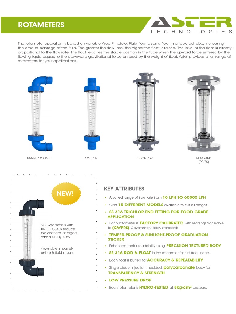 Rotameter | Buoyancy | Flow Measurement | Free 30-day Trial | Scribd