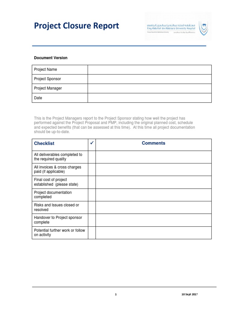 Project Closure Report | PDF | Business | Economies