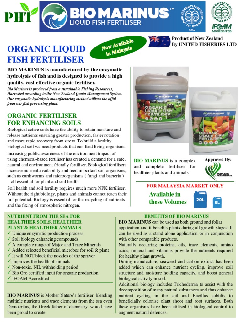 Mini Catalog - Bio Marinus | PDF | Fertilizer | Phosphorus