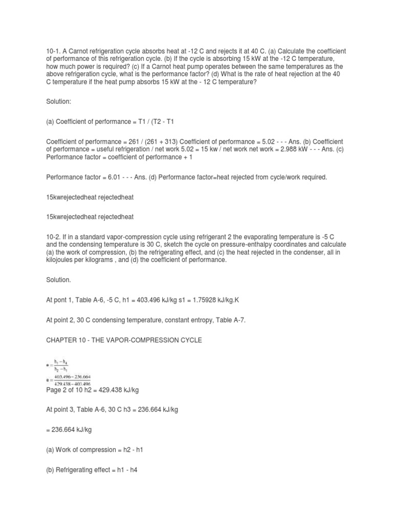 Ref Math | PDF | Refrigeration | Engineering Thermodynamics