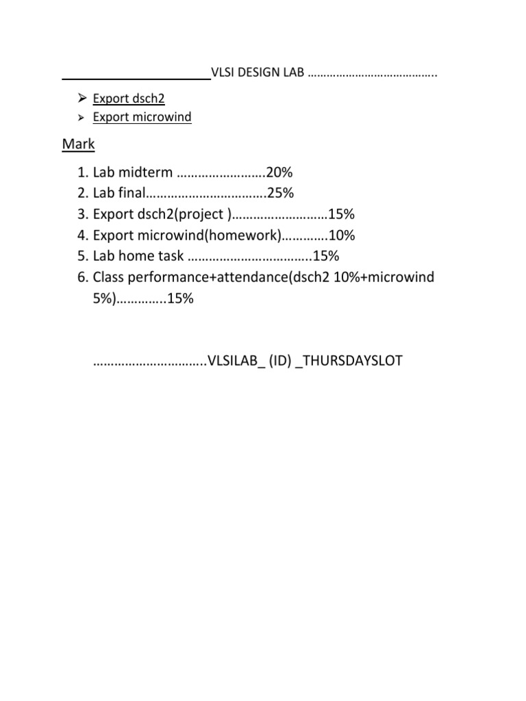 VLSI DESIGN LAB .. Export dsch2 Export Microwind | PDF | Computers | Technology & Engineering