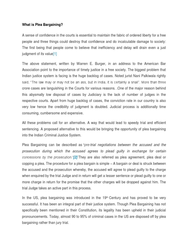 What Is Plea Bargaining | PDF | Victimology | Plea Bargain
