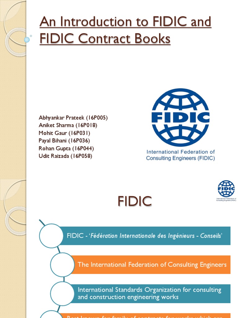 An Introduction To FIDIC and FIDIC Contract Books | PDF | Adjudication ...