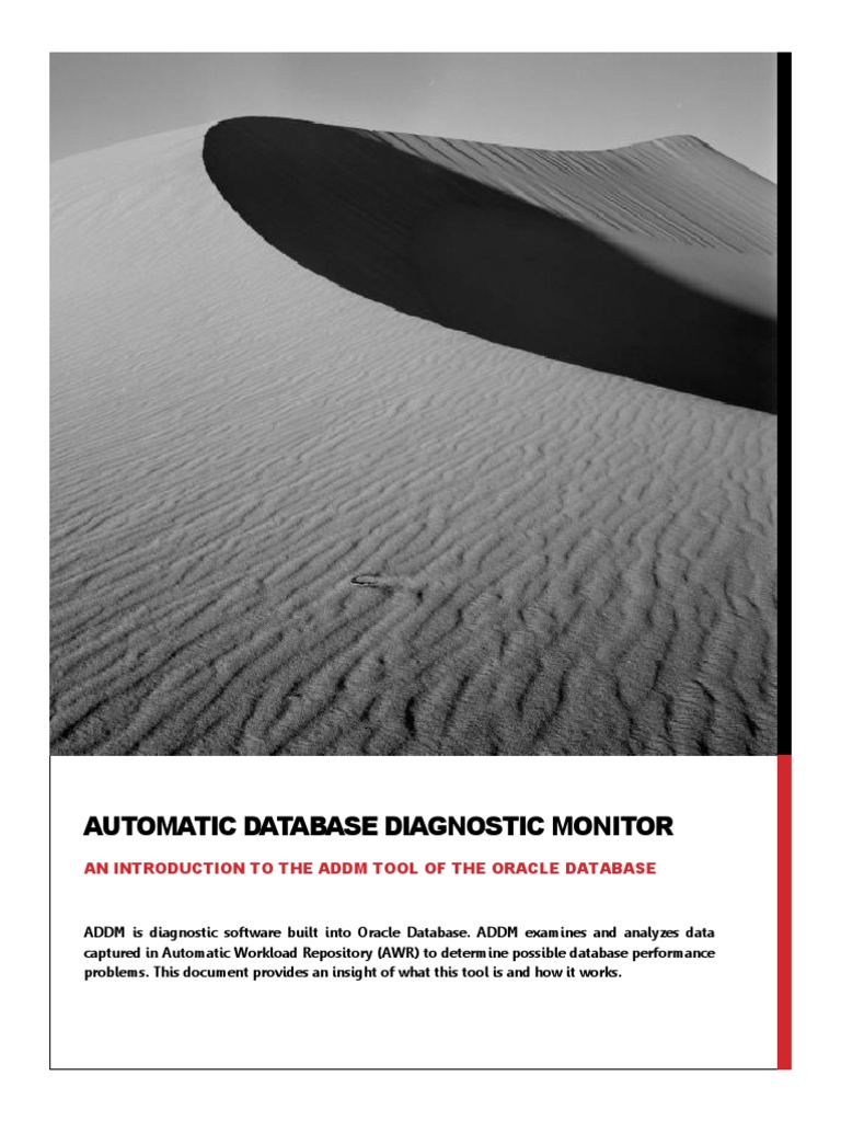 Automatic Database Diagnostic Monitor Pdf Oracle Database Parameter Computer Programming