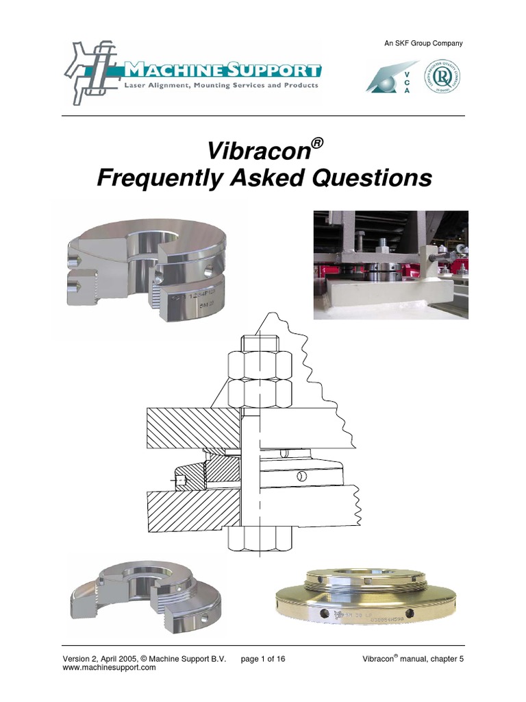 Vibracon Frequently Asked Questions: An SKF Group Company | Download ...