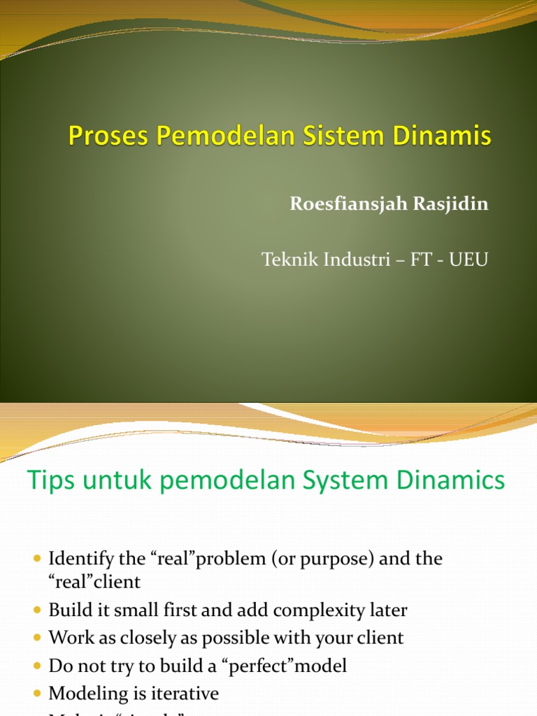 6 Proses Pemodelan Sistem Dinamis | PDF