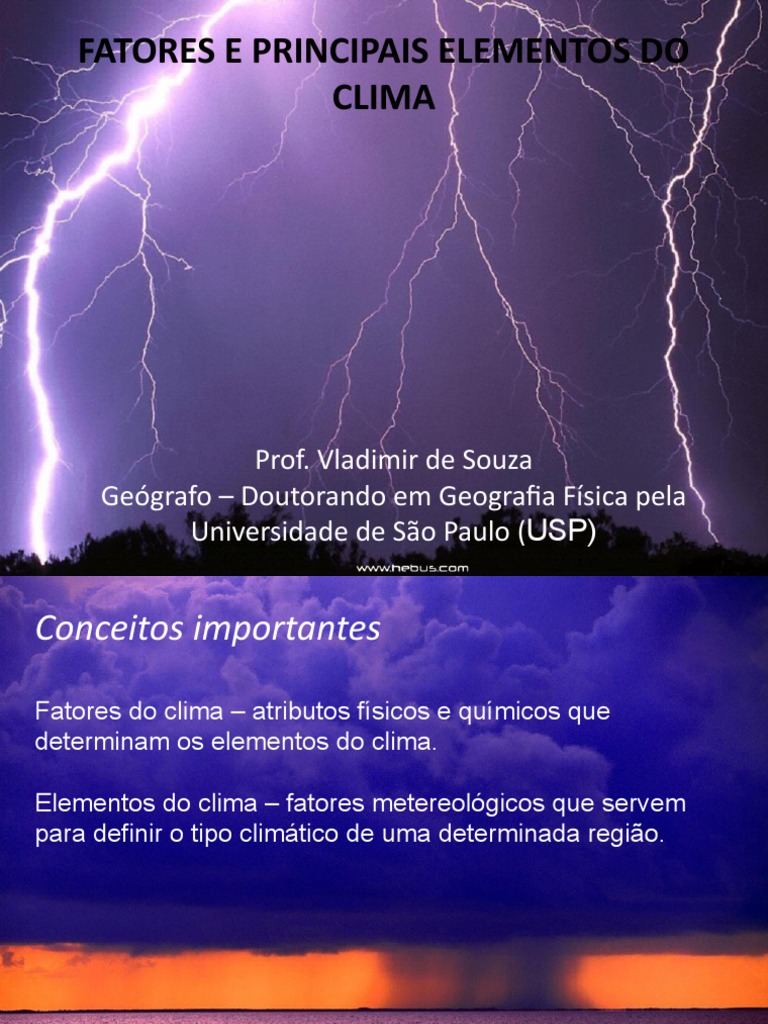 Fatores e Principais Elementos Do Clima | PDF | Terra | Clima