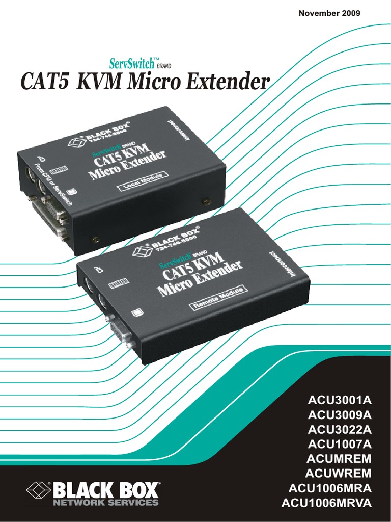CAT KVM Micro Extender: ACU3001A ACU3009A ACU3022A ACU1007A Acumrem ...