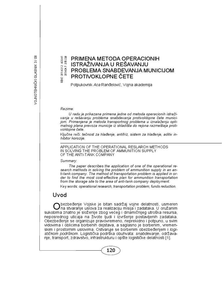 Operaciona Istrazivanja - PDF Aca Randjelovic PDF | PDF