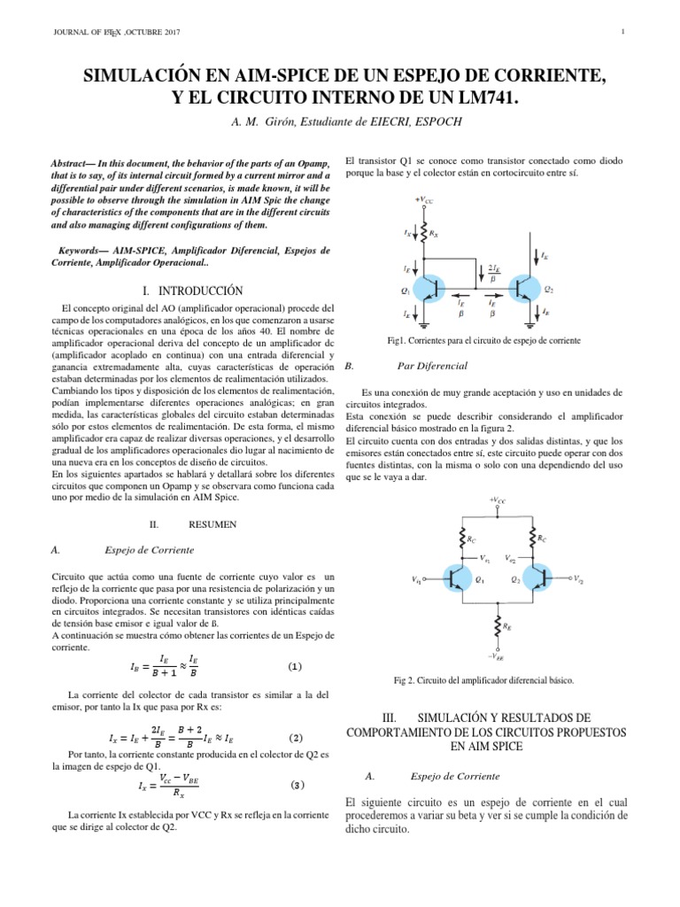 723 Simulacion Aim Spice | PDF | Transistor | especia