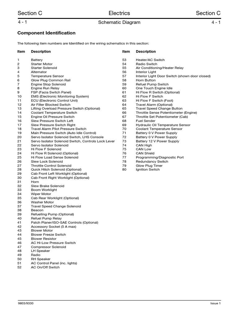Section C Electrics Section C: Component Identification | PDF | Switch ...
