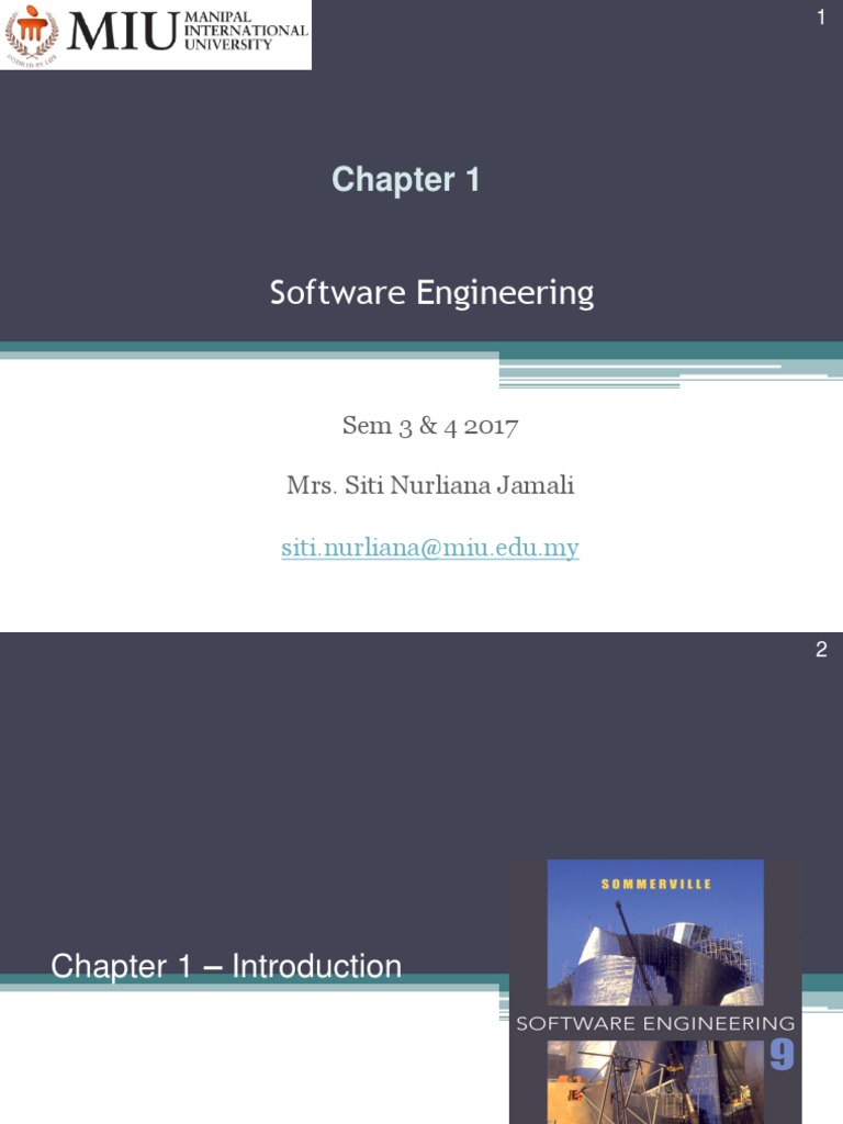 Software Engineering: Sem 3 & 4 2017 Mrs. Siti Nurliana Jamali | PDF ...