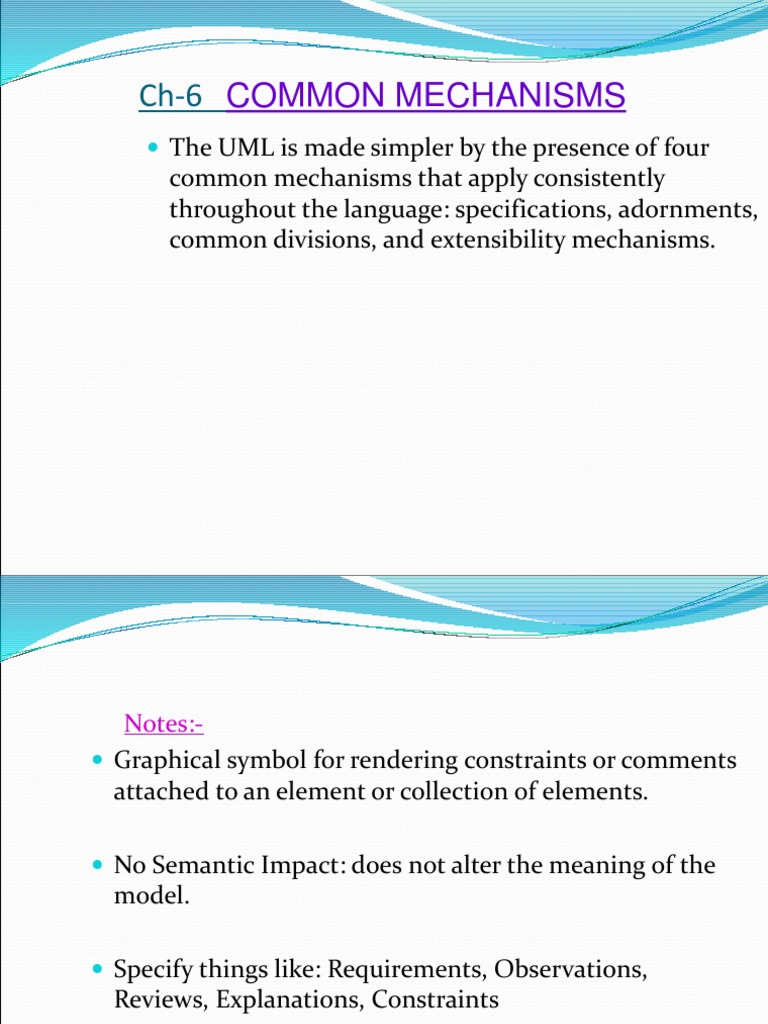 ch-6 Common Mechanisms | PDF | Unified Modeling Language | Stereotypes