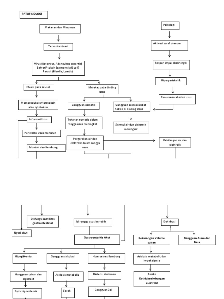 Patofisiologi / Pathway Gasteoenteritis Akut | PDF