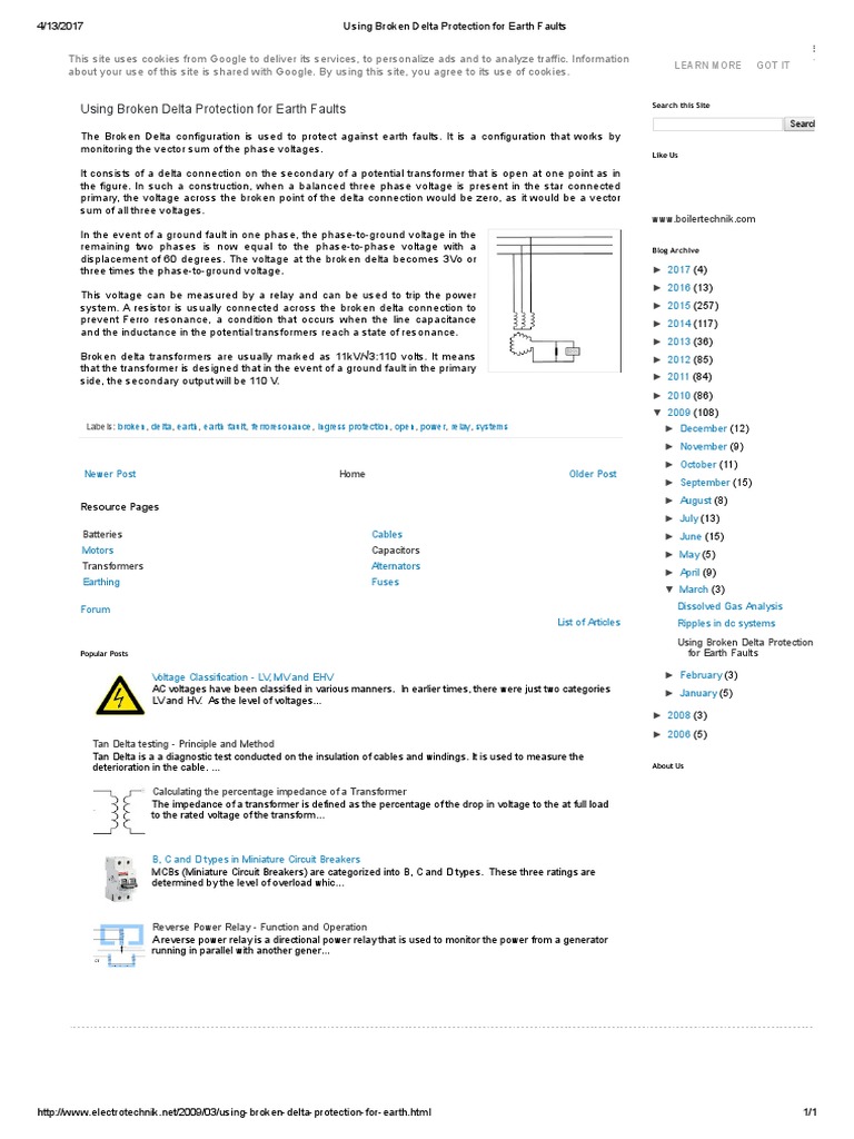 Earth Fault Protection Explained | PDF | Transformer | Voltage