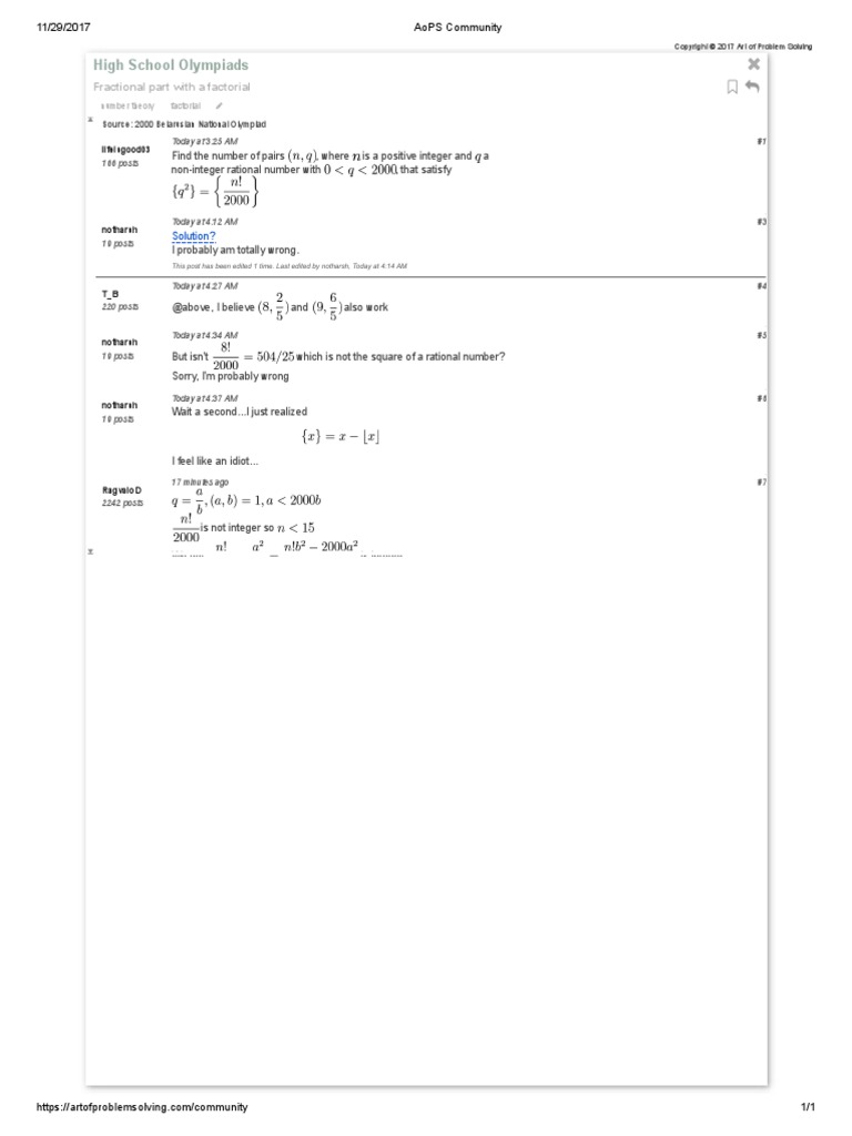AoPS Community 6 | PDF | Rational Number | Abstract Algebra