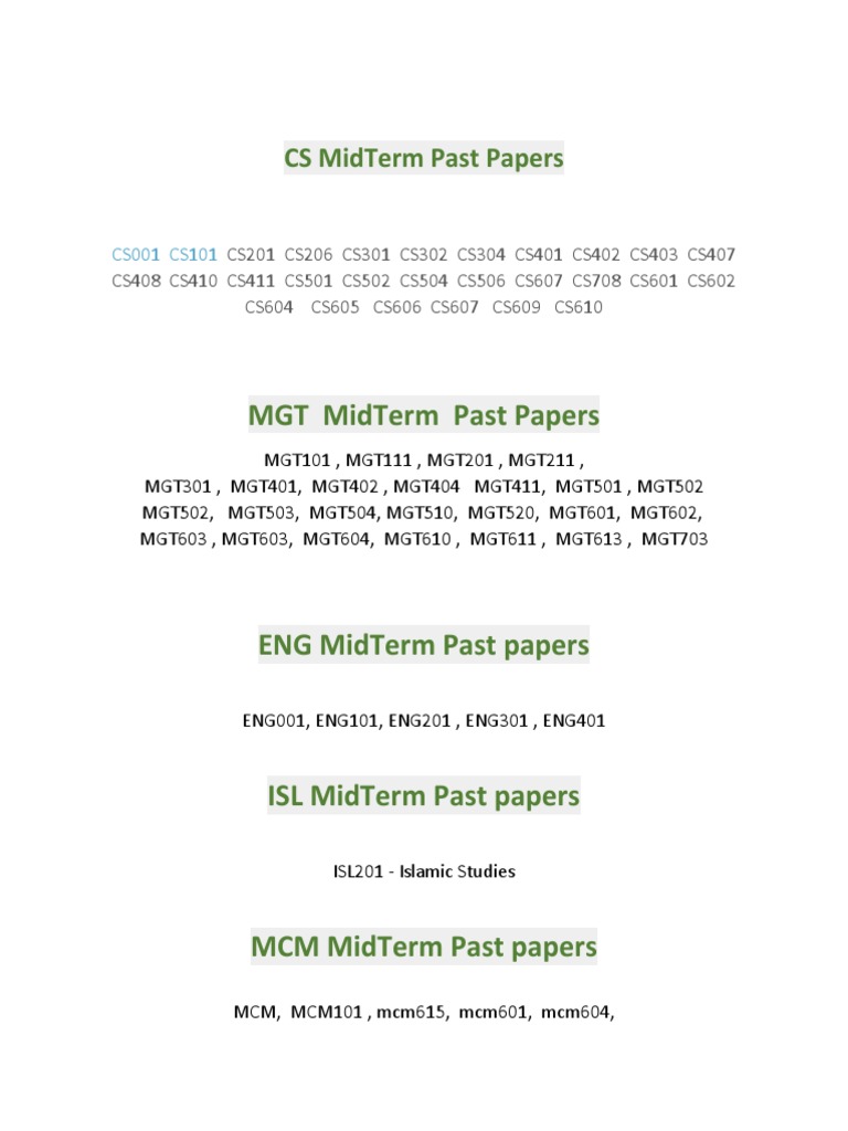 CS MidTerm Past Papers Collection | PDF | Economics | Cognition