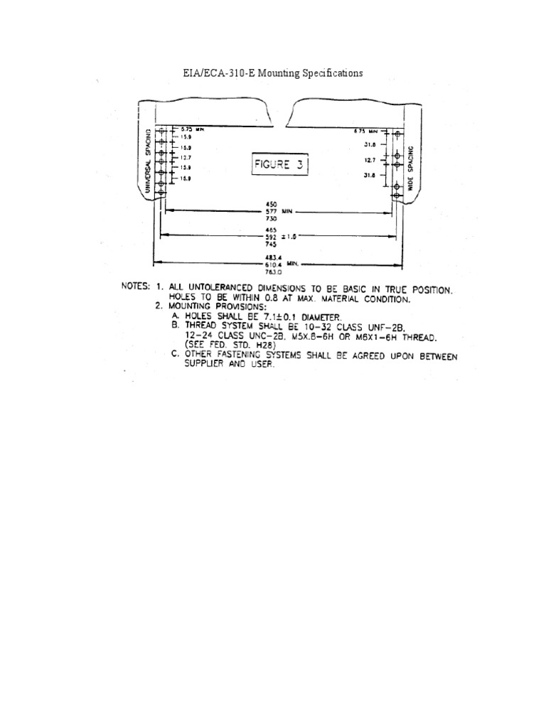 EIA ECA-310-E Mounting Specs | PDF