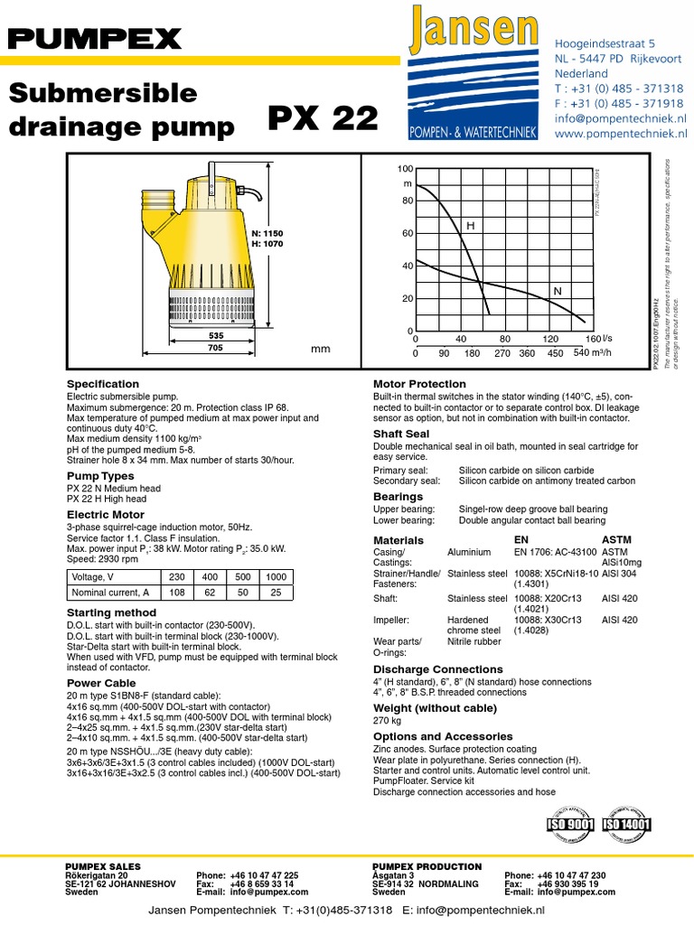 PX - 22 Pumpex | PDF | Electric Motor | Bearing (Mechanical)