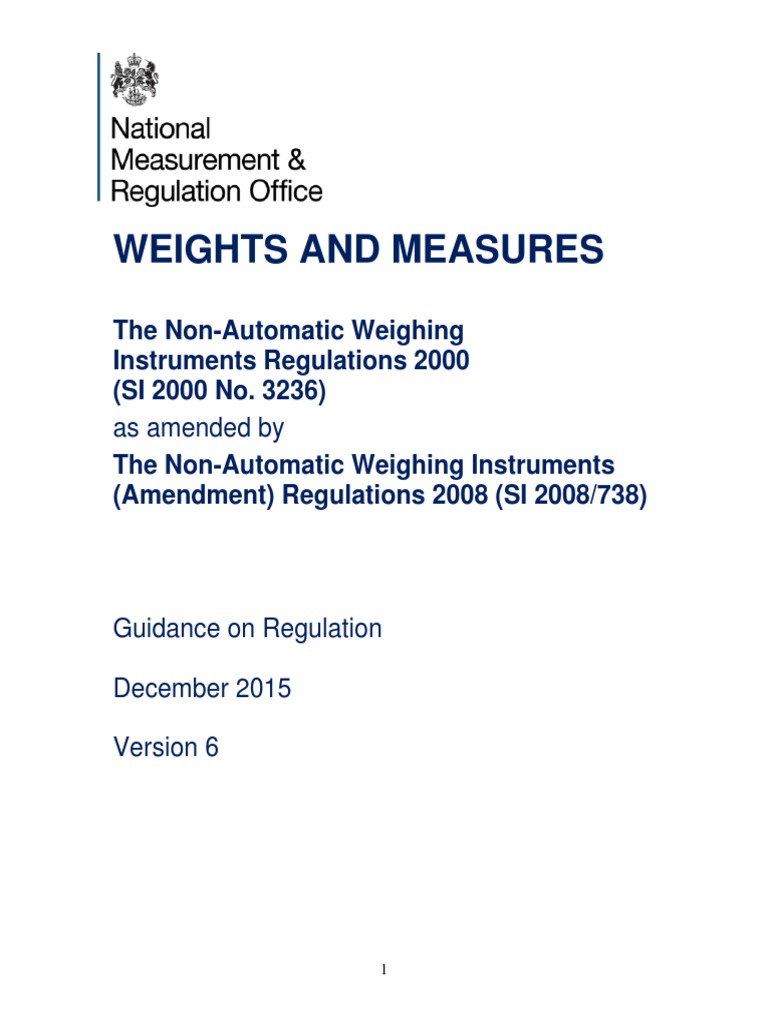 Weight and Measure PDF | PDF | Audit | European Union