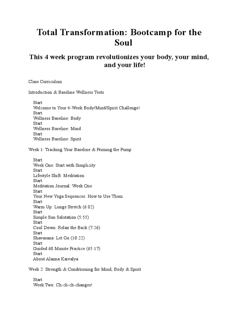 Total Transformation | PDF