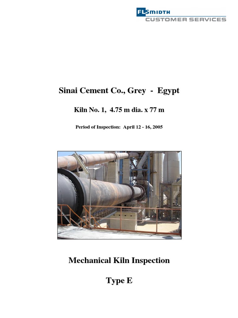 S.C.C. Kiln Inspection Fls 4-2005 | PDF | Bearing (Mechanical) | Gear