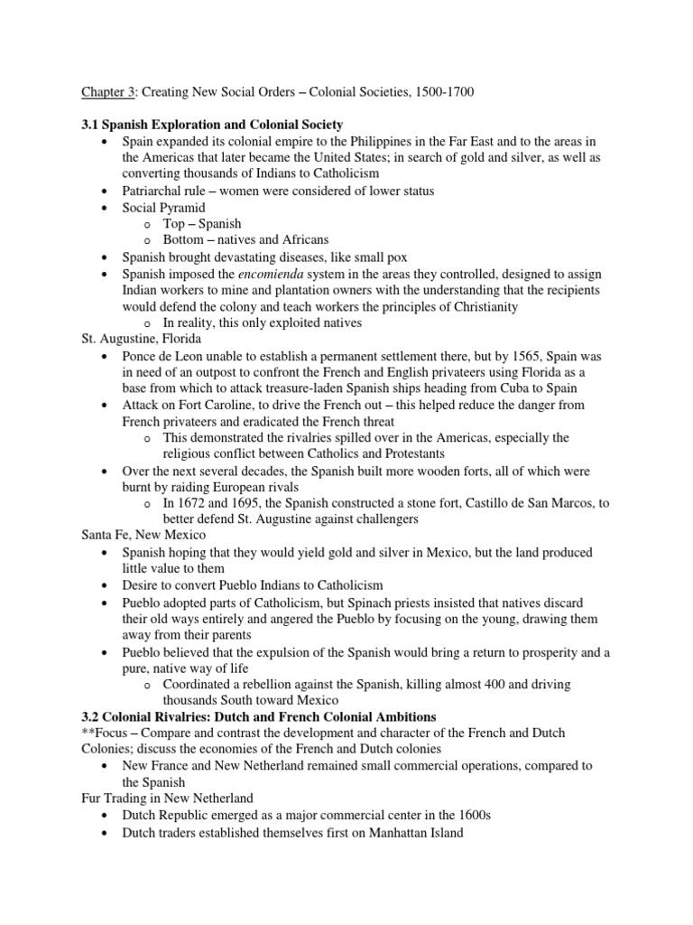 Colonial Societies & Rivalries 1500-1700 | PDF | Puritans ...