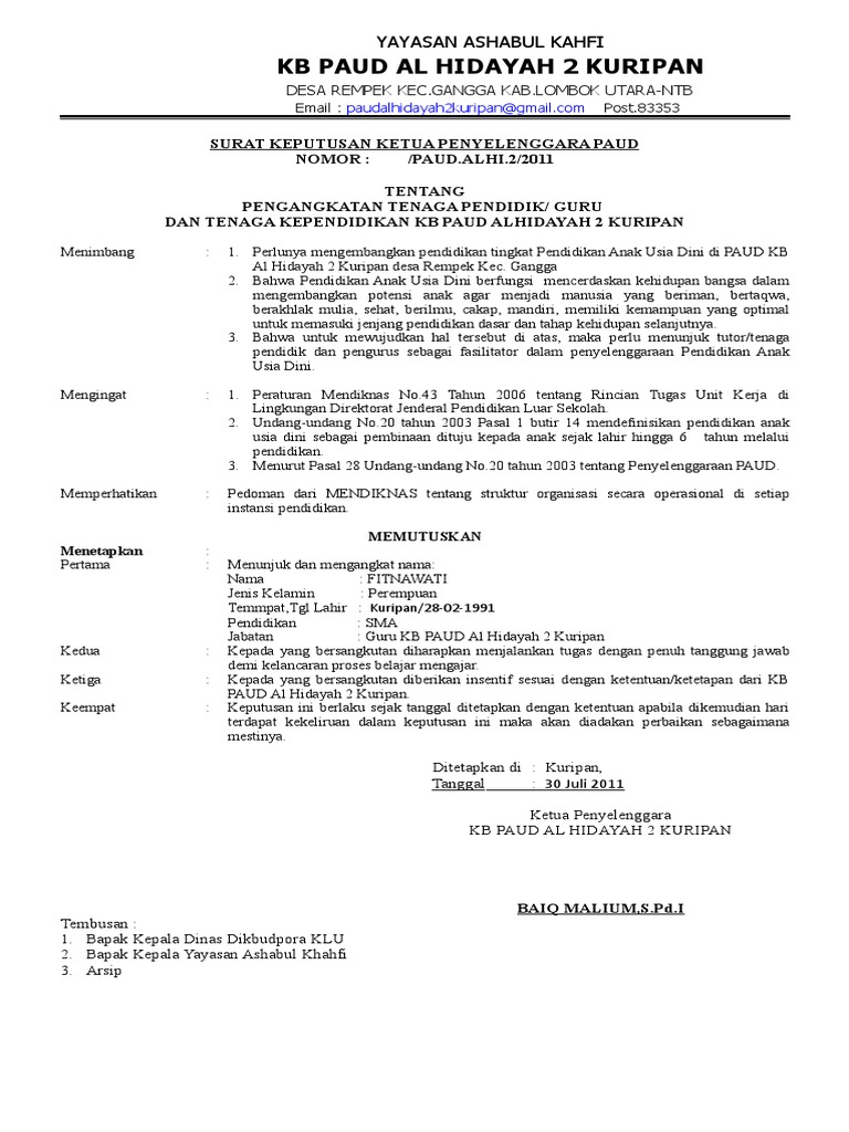 Contoh Surat Permohonan Sk Pengurus Contoh Format Sk - vrogue.co