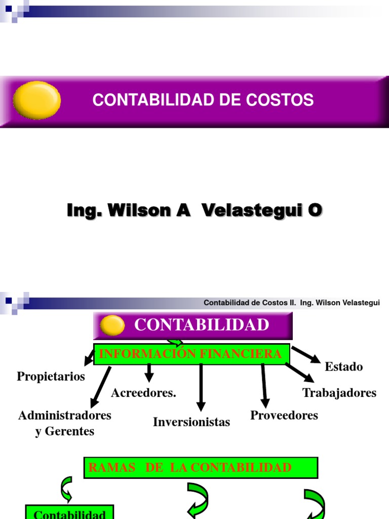 Contabilidad de Costos - Ing. Wilson A. Velastegui PDF | PDF | Costo | Contabilidad