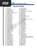 List of Popes from Peter to Francis | PDF | Catholic Church | Vatican City