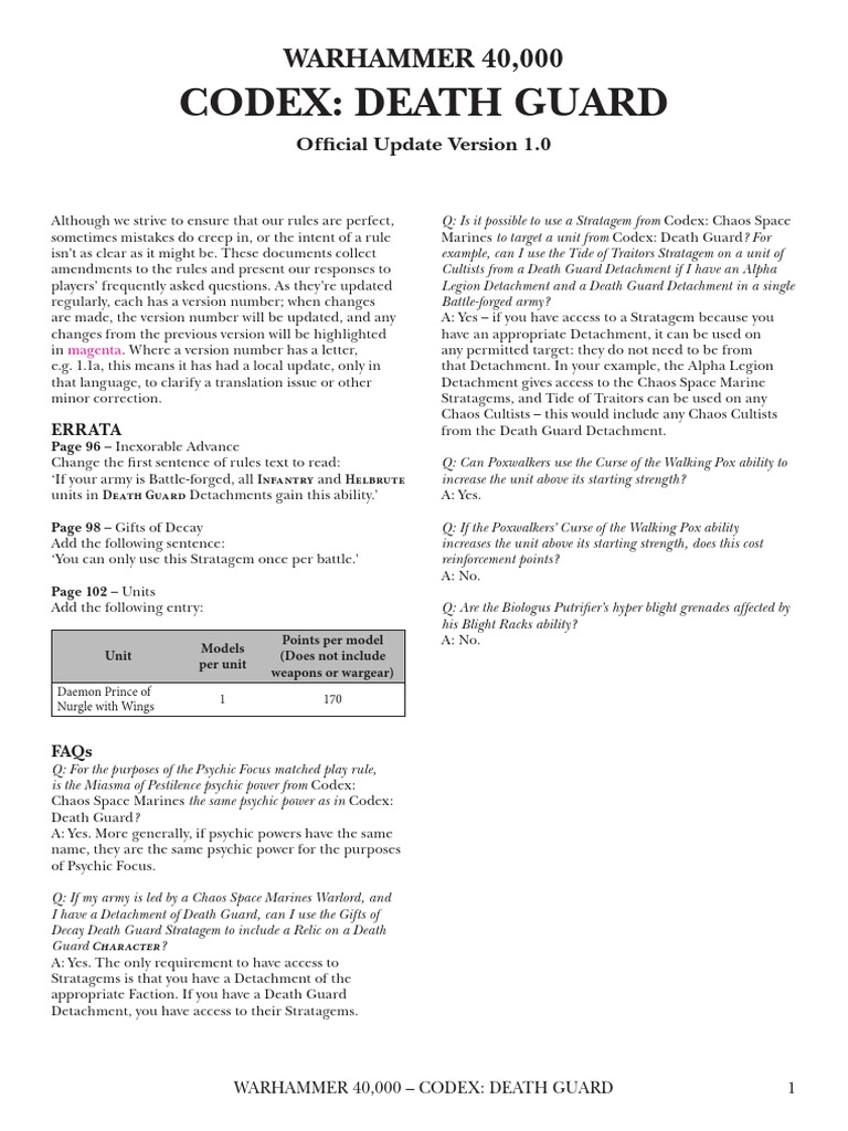Codex Death Guard ENG | PDF | Unrest | Leisure