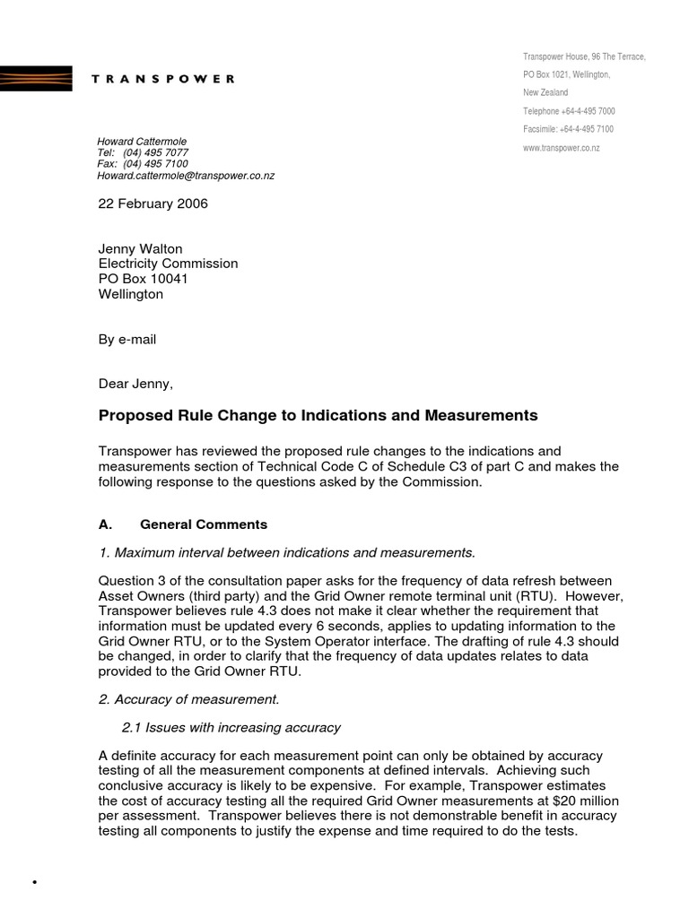 Proposed Rule Change To Indications and Measurements: A. General ...