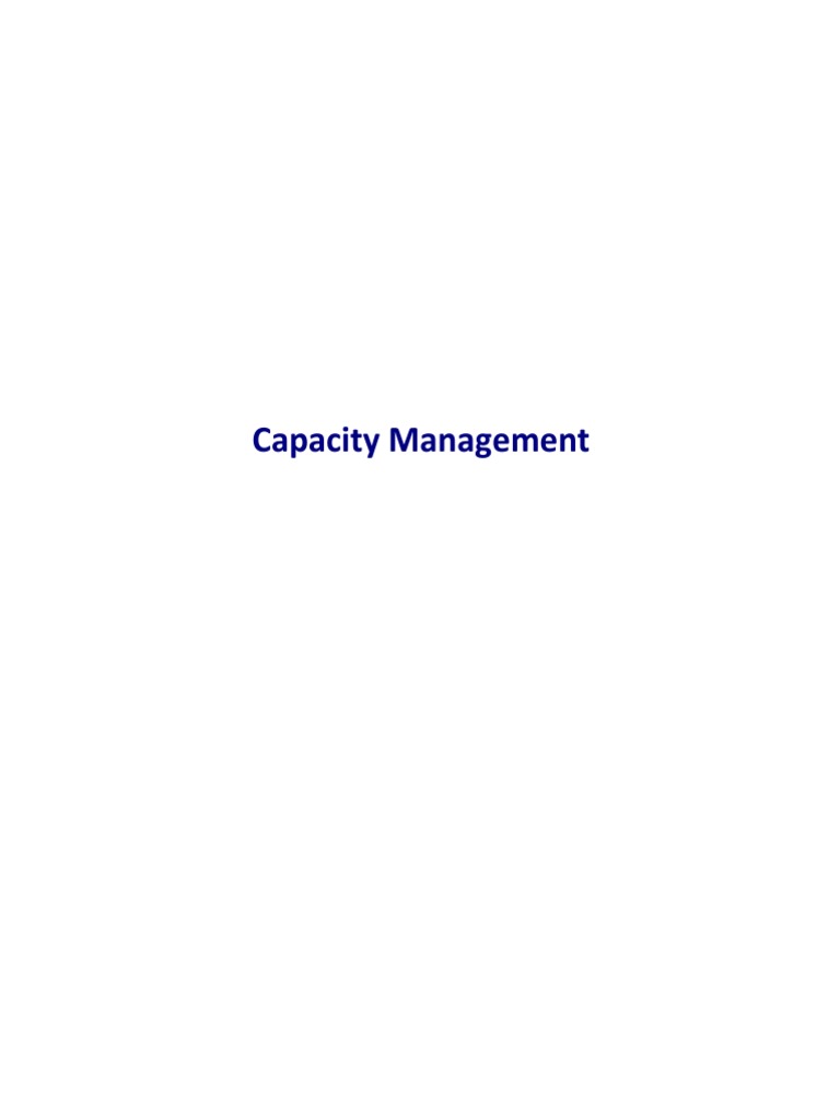 Capacity Management Process - HS2016 | PDF | Itil | Business Process